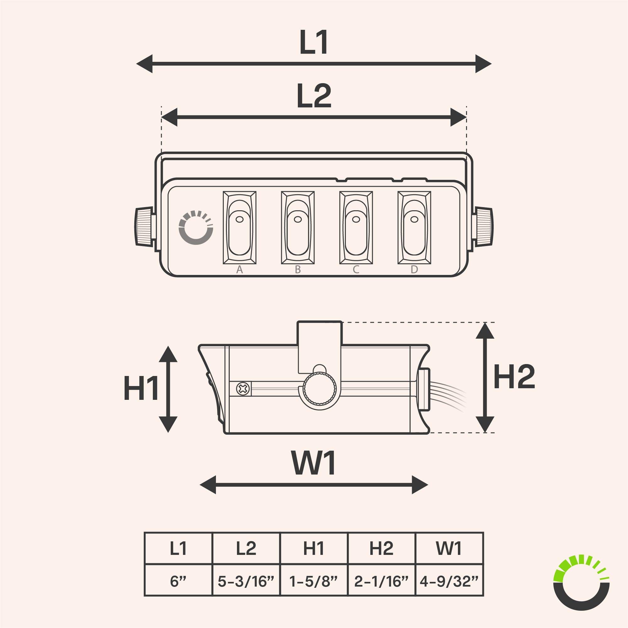4-Gang 12V Rocker Switch Box [20 Amp Max.] [12 AWG Wires][12 Volt DC ...