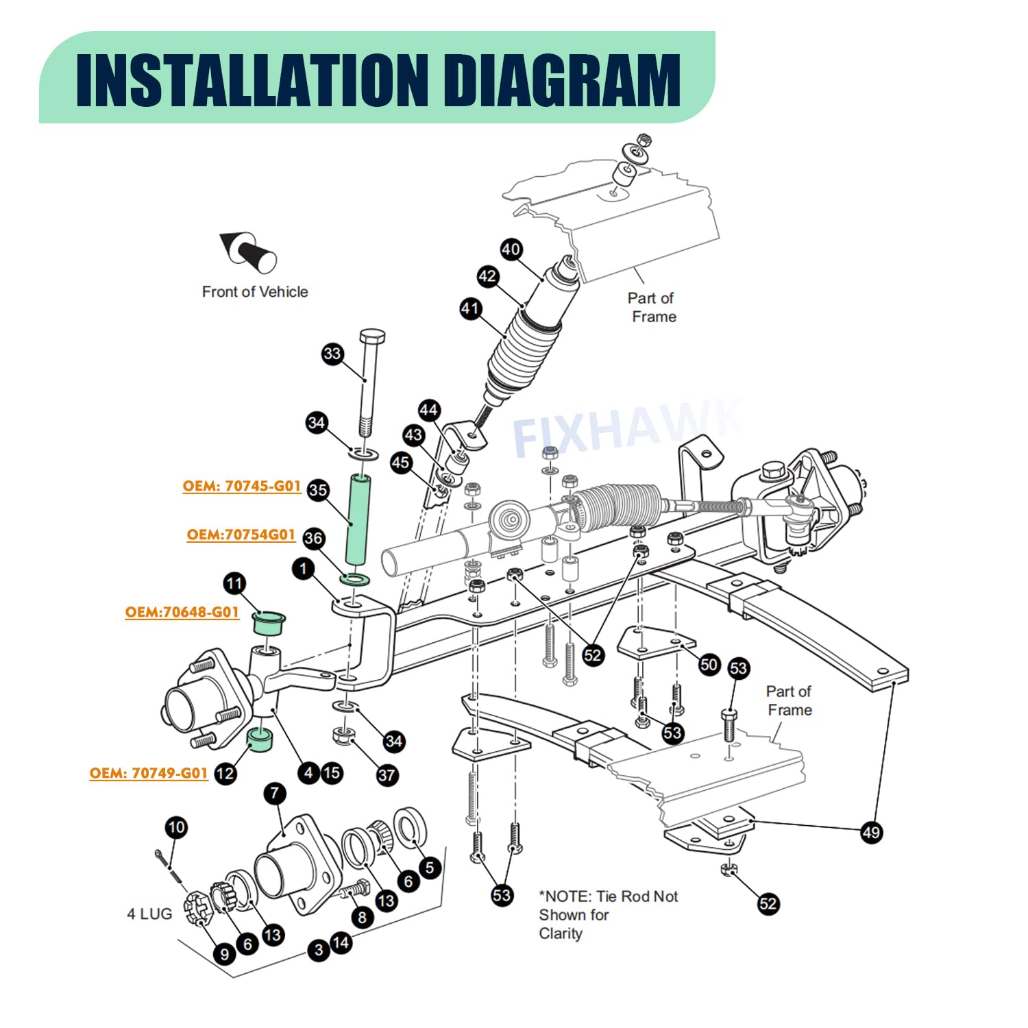 Snapklik.com : EZGO TXT/RXV Golf Cart Bushing Spindle King Pin Tube