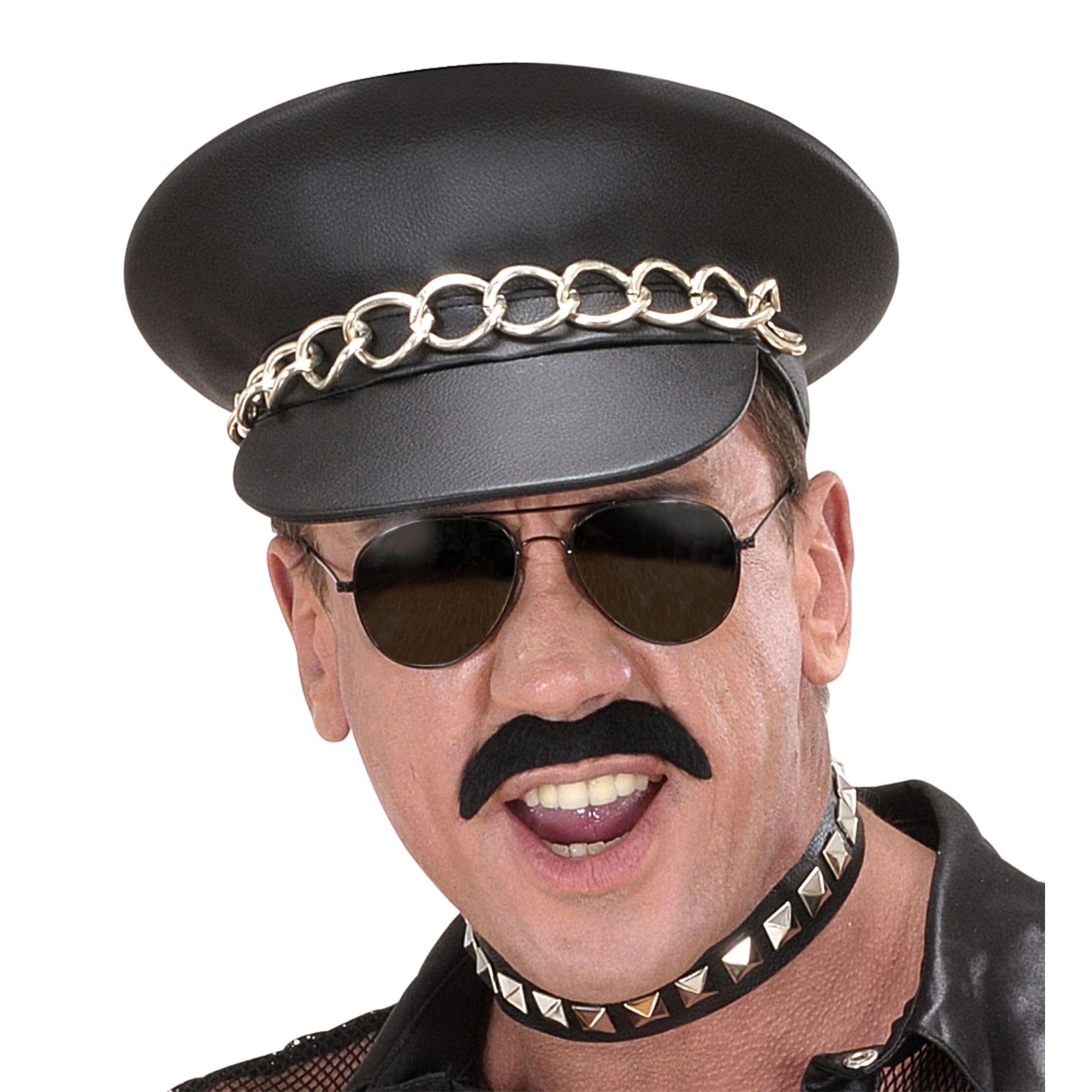 Hard Rock Leatherlook Job Theme Hats Caps & Headwear for Fancy Dress ...