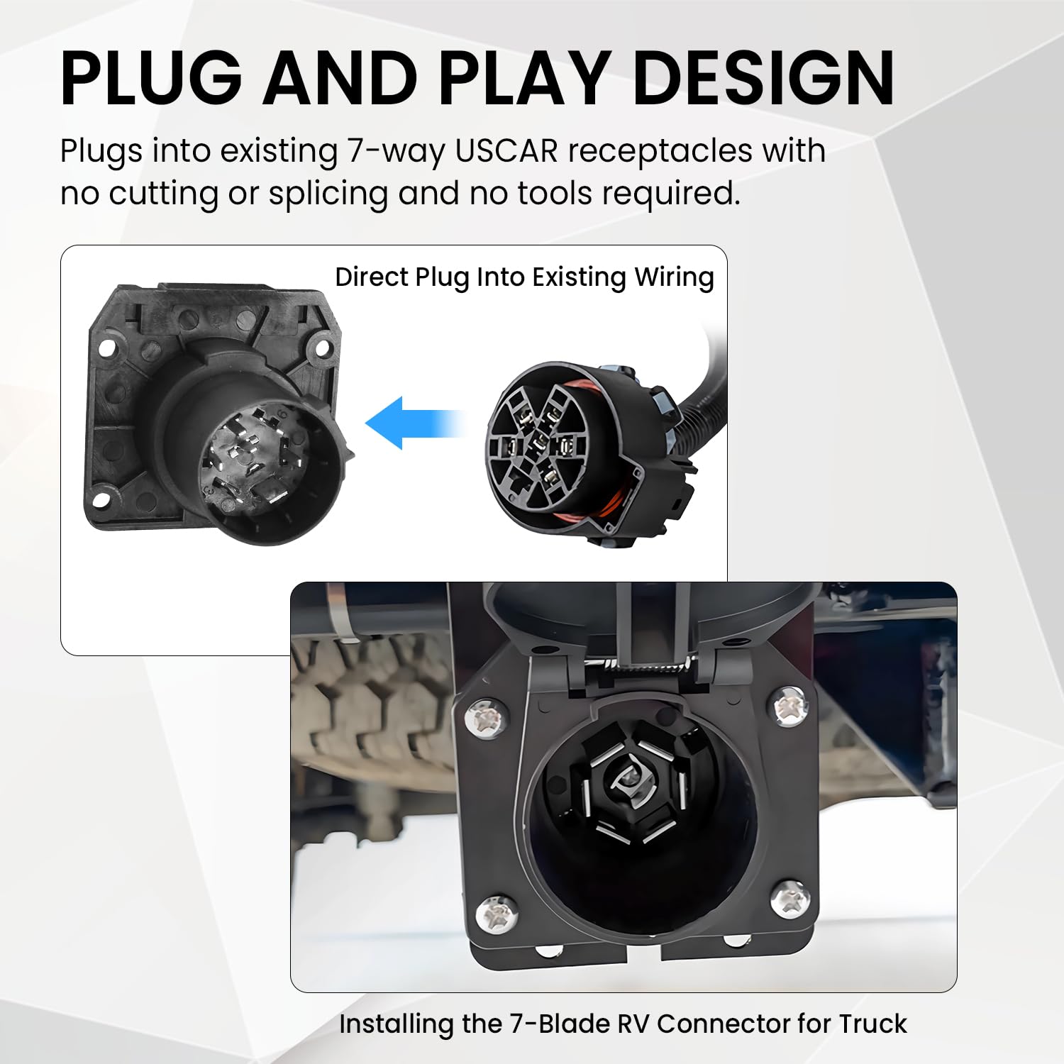 Snapklik.com : Gonice OEM Style USCAR To 7-Way RV Blade Trailer ...