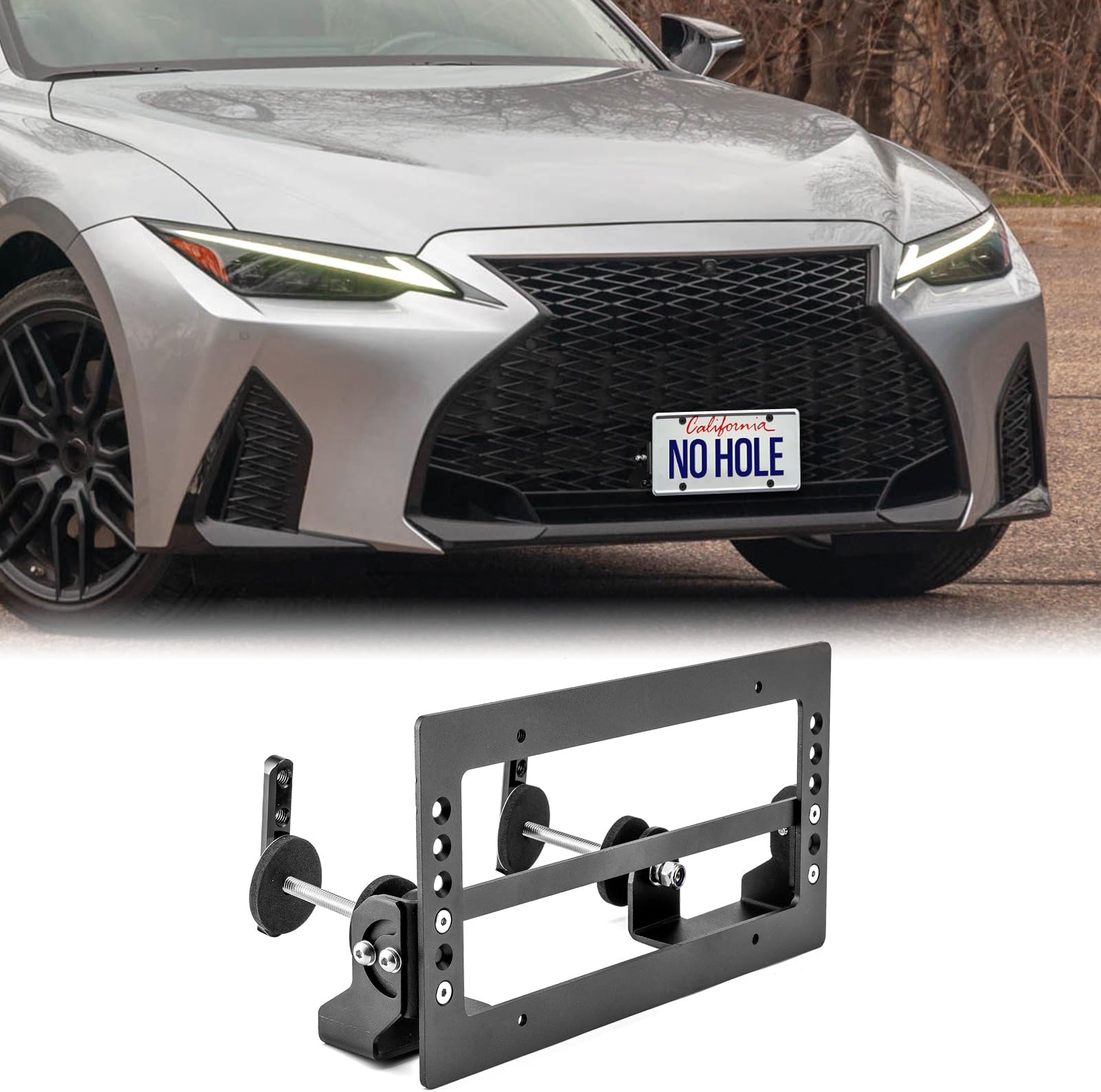 Amazon.com: iJDMTOY No Drill Front Grille Mesh Mount License Plate ...