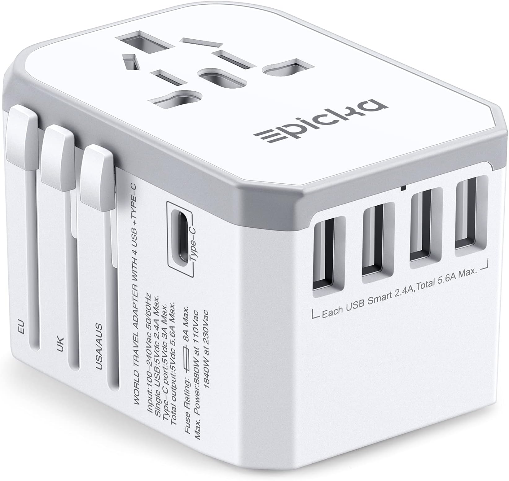 Amazon.com: EPICKA Universal Travel Adapter, International Power Plug ...