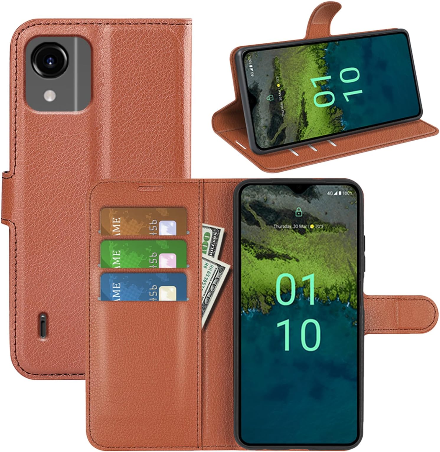 Amazon.com: Asuwish Compatible with Nokia C110 Wallet Case Tempered ...
