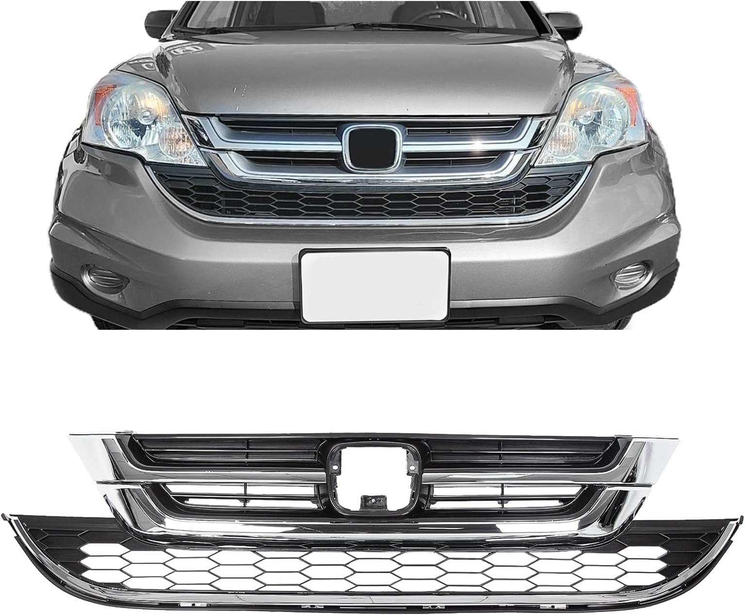 Amazon.com: KUAFU Front Bumper Upper Grille Grill Compatible with 2019 ...