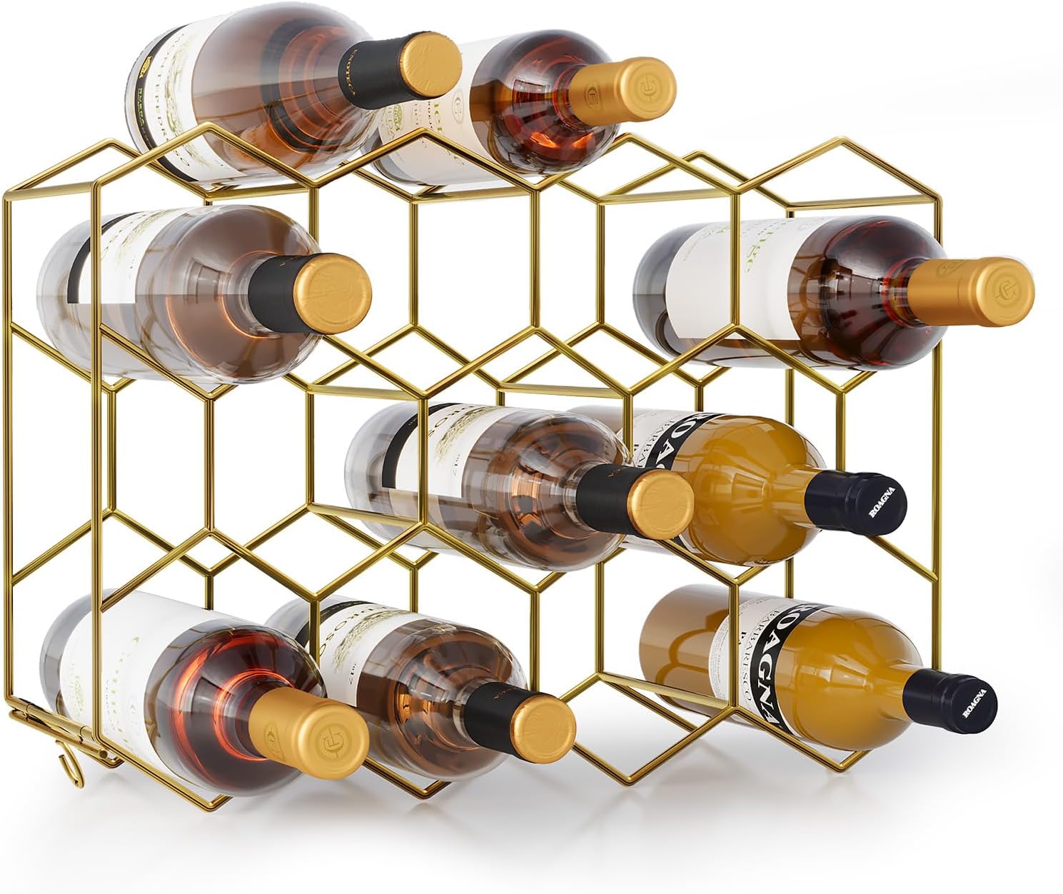Amazon.com: Urban Deco Countertop Wine Rack for 14 Bottles - No ...