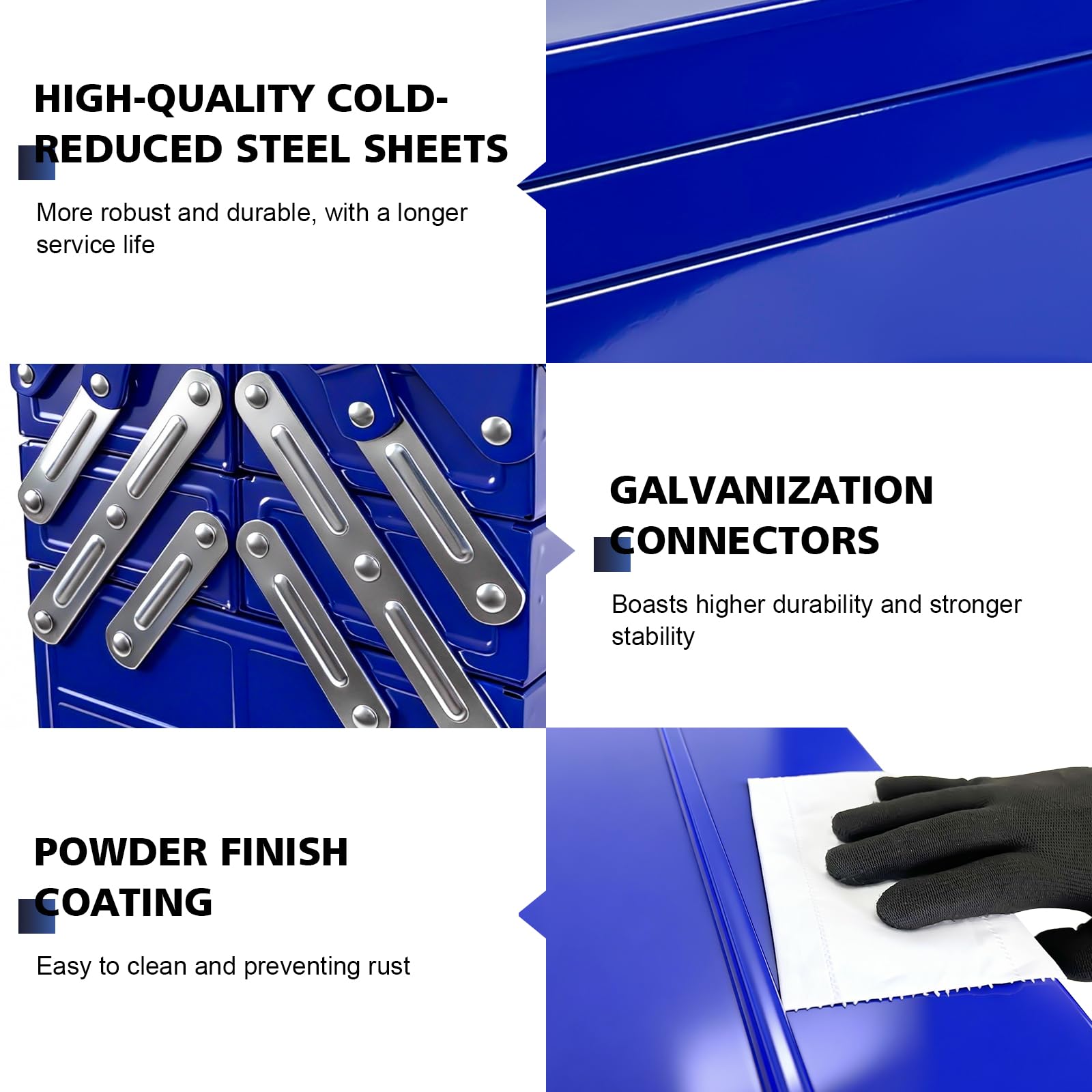 Snapklik.com : FITHOIST Metal Cantilever Tool Box, 3-Tier 5 Tray Fold ...