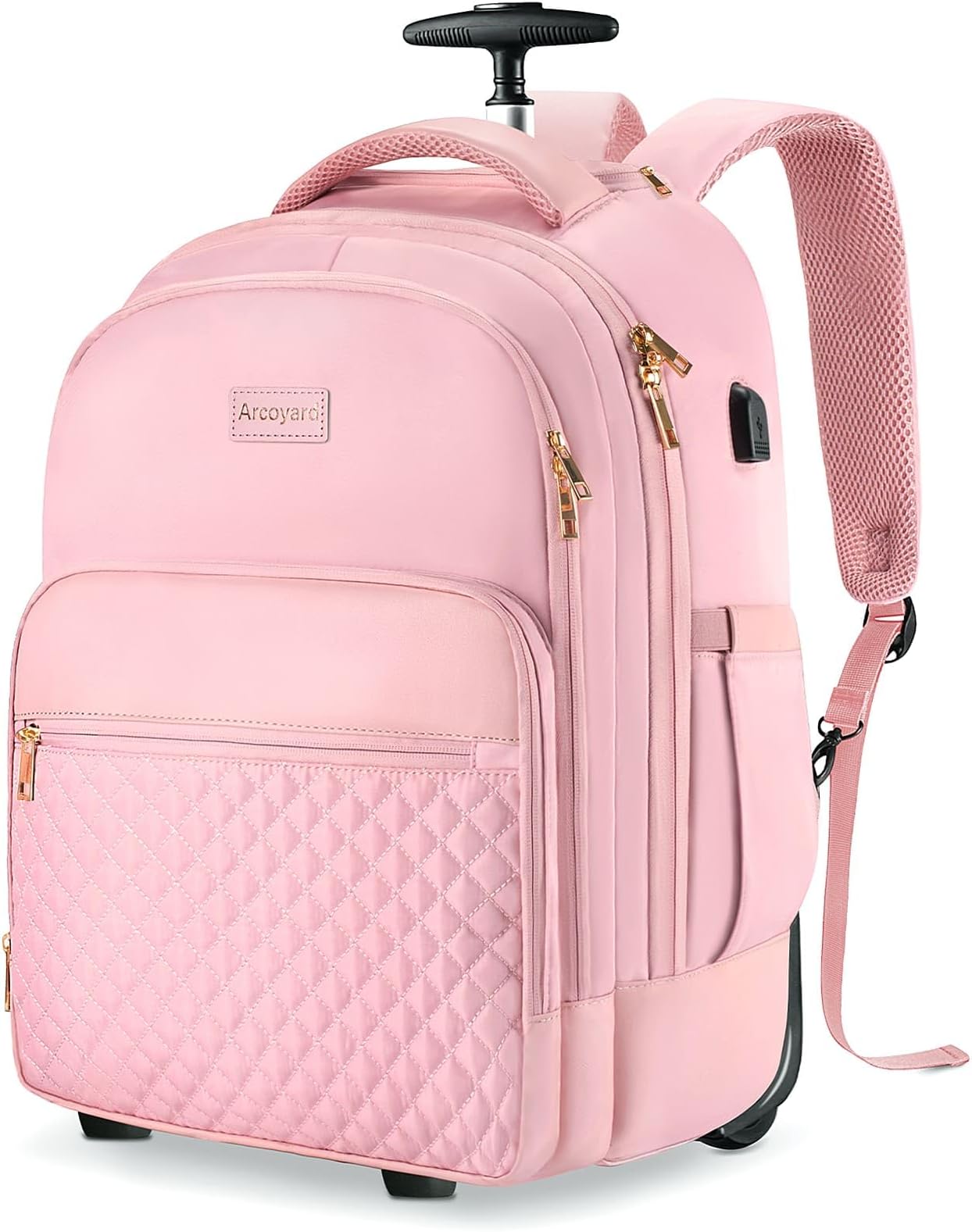 Amazon.com: AI EN JIU Rolling Backpack for Women, 20inch Wheeled ...
