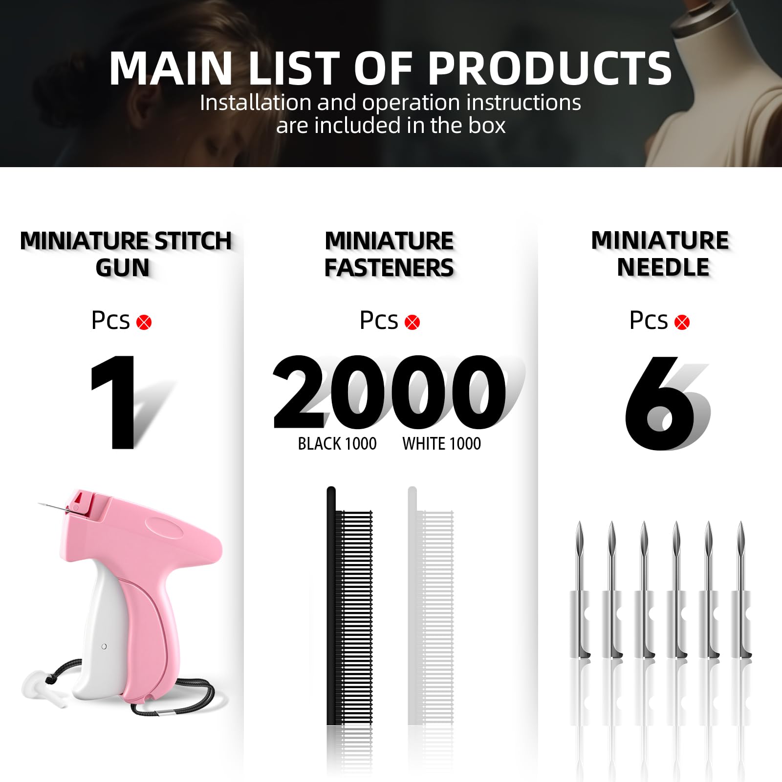 Microstitch Tagging Gun Tagging Gun For Clothing, Mini Stitch Gun For ...