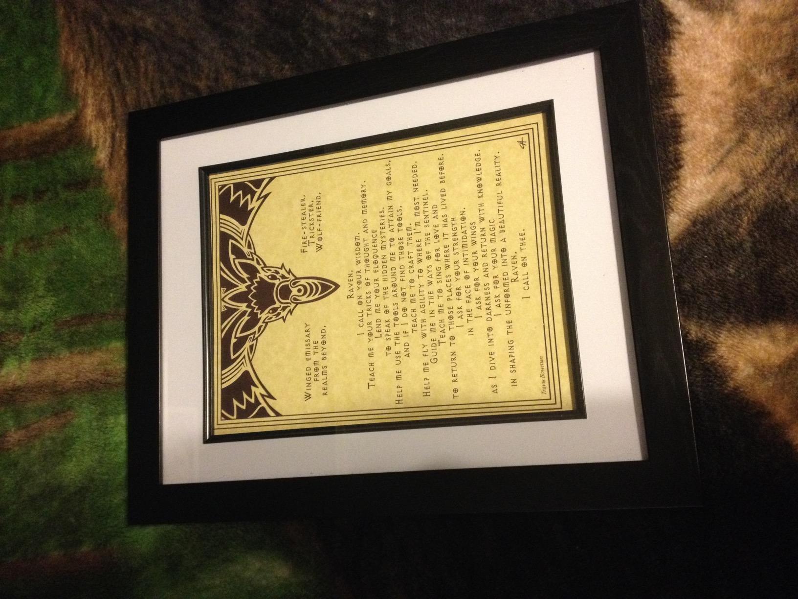 Amazon.com: Prayer Parchment Posters Raven: Prints: Posters & Prints