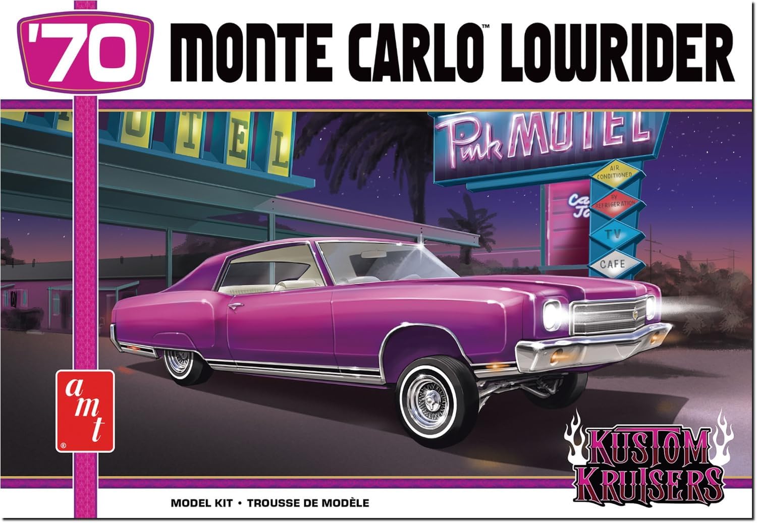 Amazon.com: AMT 1970 Chevy Monte Carlo Lowrider 1:25 Scale Model Kit ...