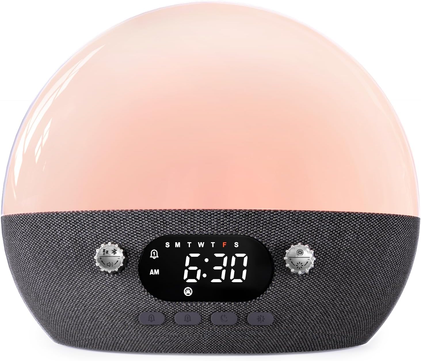 Amazon.com: MOMILLA Sunrise Alarm Clock w/Bluetooth Speaker, White ...