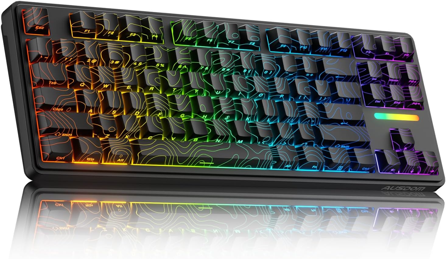 AUSDOM Wireless Mechanical Gaming Keyboard: 10000mAh Battery Tri-Mode 2 ...