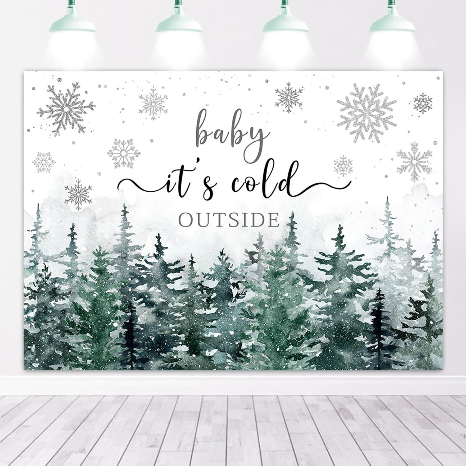 Amazon.com : Mocsicka Baby It's Cold Outside Backdrop 7x5ft Winter Baby ...