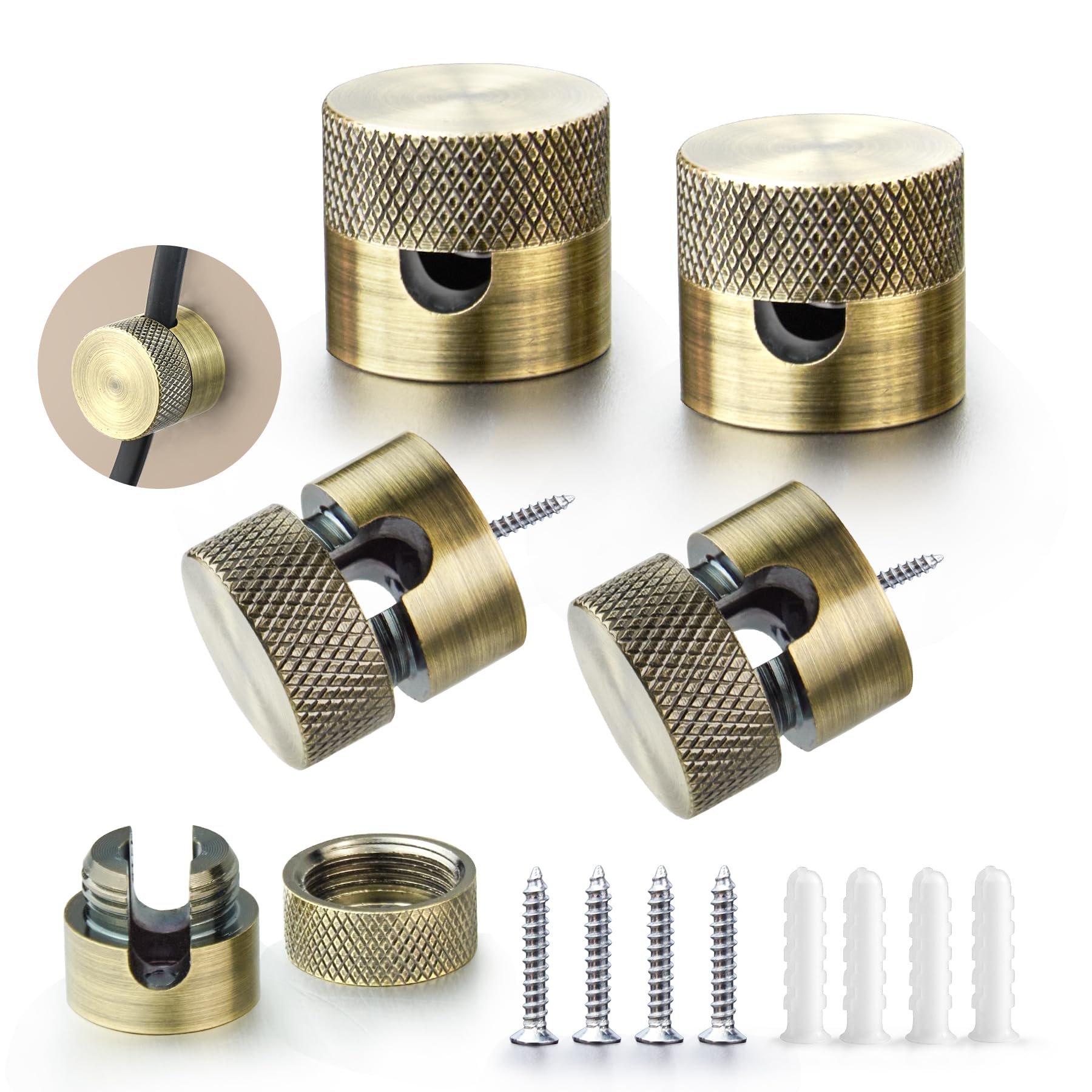 Ceiling Mounting Cable Set of 4 Aluminium Wall and Ceiling Pins for ...