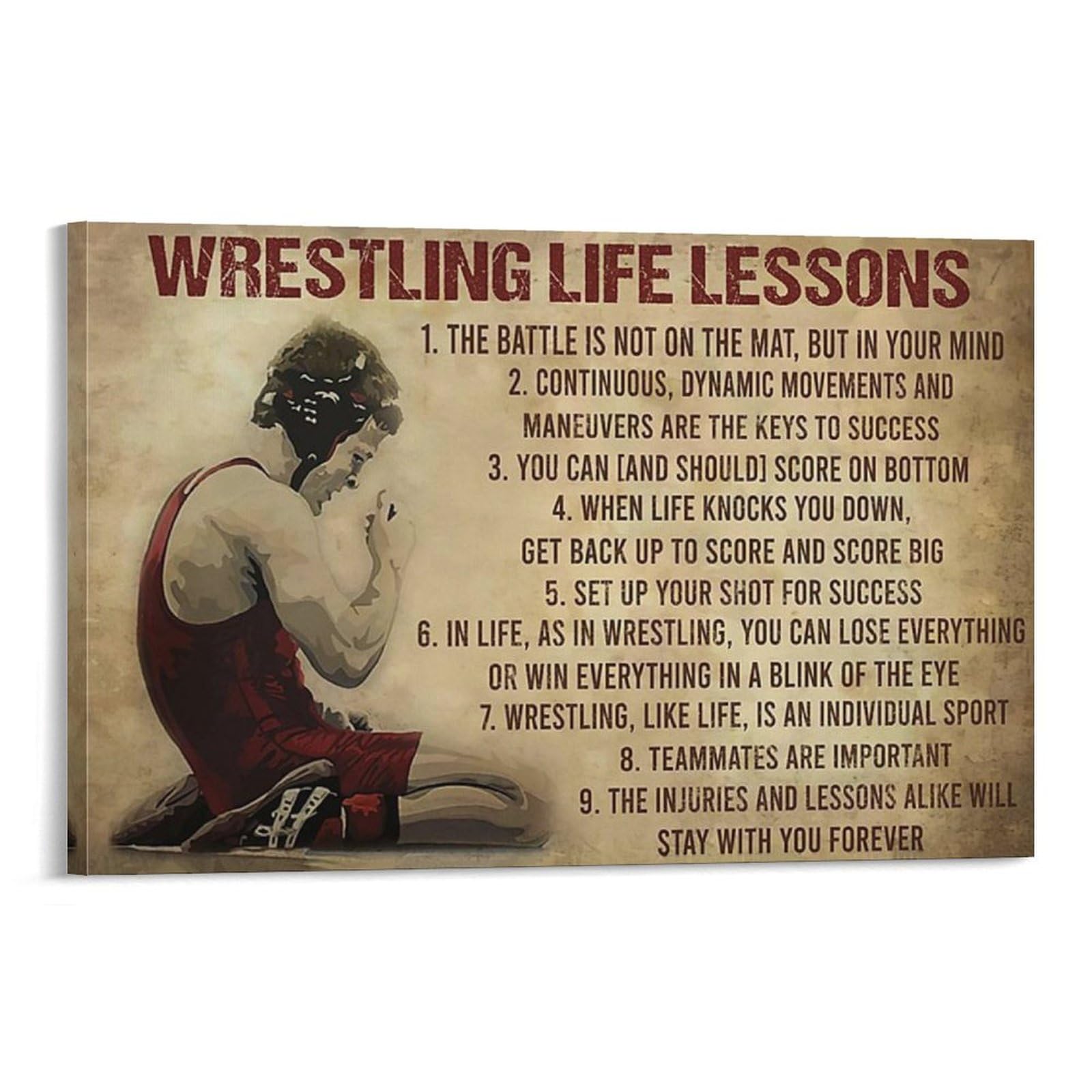 Wrestlers Quotes Amazon.com: Wrestling Life Lessons Poster, Vintage