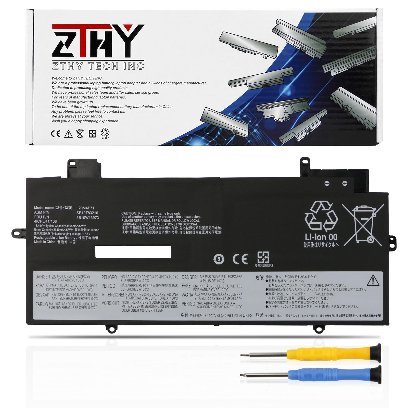 Amazon.com: ZTHY L20C4P71 L20M4P71 Laptop Battery Replacement for ...