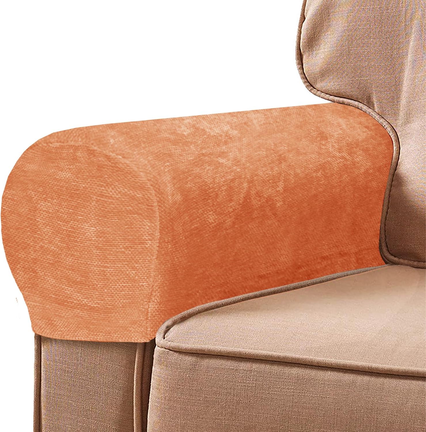 NEKOSUKI 1 Pair Arm Rest Covers Set, Chenille Arm Covers for Chairs and ...