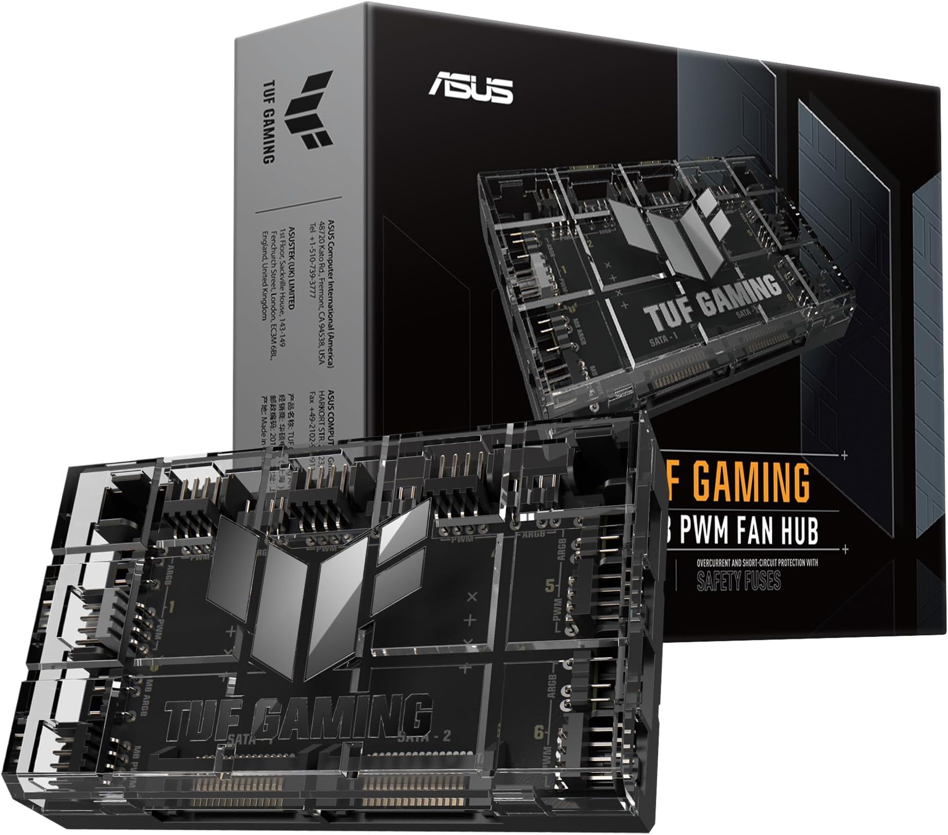 ASUS TUF Gaming ARGB PWM Fan Hub (6X Ports for PWM Case Fan and ARGB ...