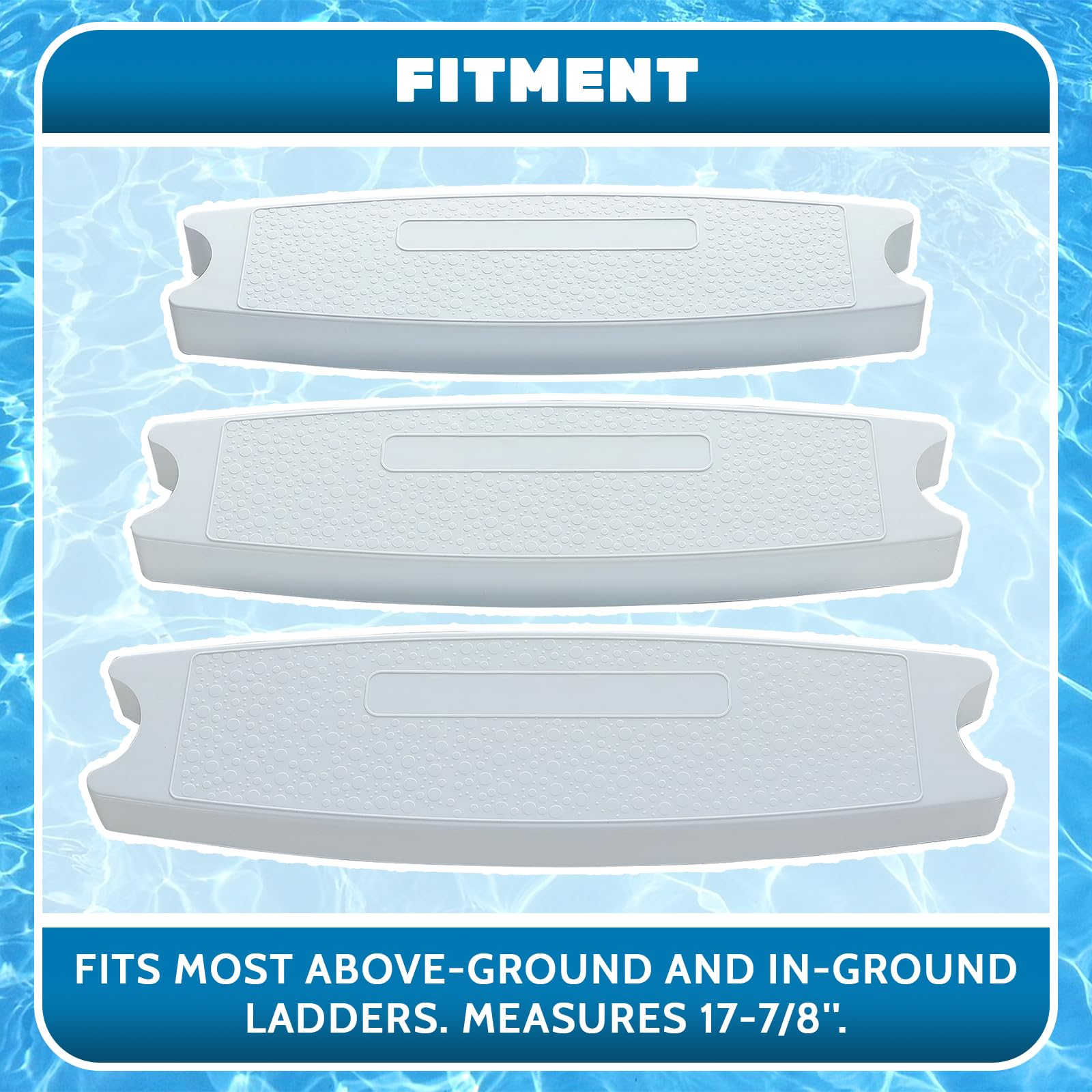 Snapklik.com : ECOTRIC Universal 18" Swimming Pool Ladder Steps Molded ...