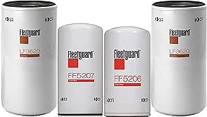 Amazon.com: LF3620 (2) - FF5207 (1) - FF5206 (1) Filters Kit Fleetguard ...