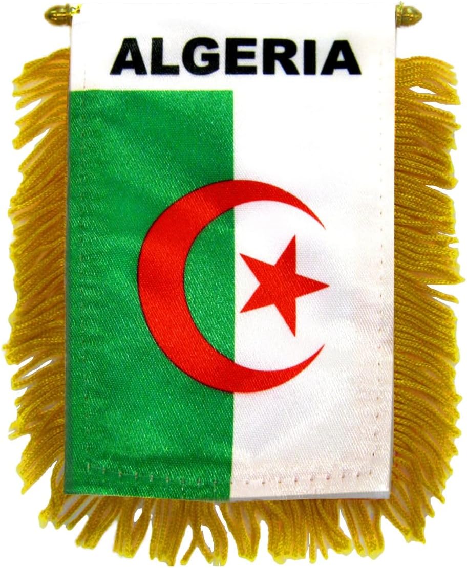 Amazon.com : Algeria Mini Banner- International Country Pride Car ...