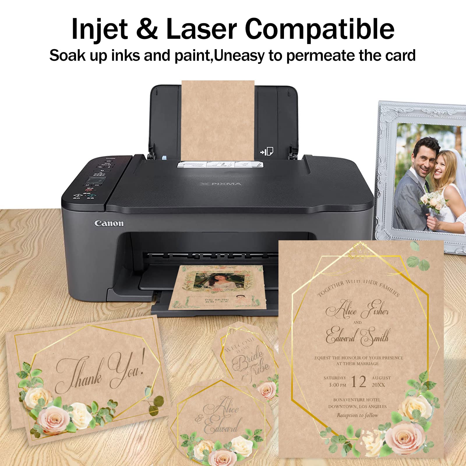 Snapklik.com : 24 Sheets Parchment Cardstock 8.5 X 11 Textured Printer ...