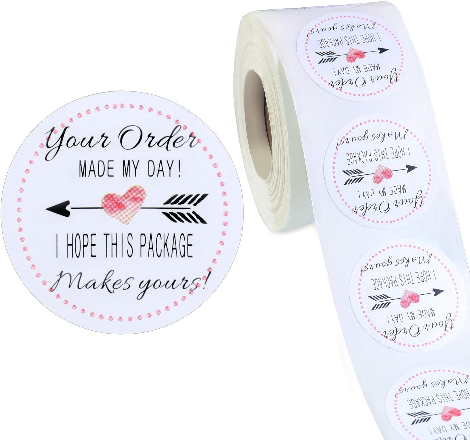 Amazon.com : 500 Thank You for Your Order Stickers, Chic Pink Thank You ...