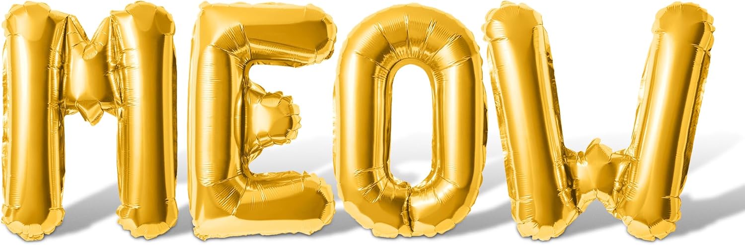 Amazon.com: Letter Balloons - MEOW 16" Inch Alphabet Letters Foil Mylar ...