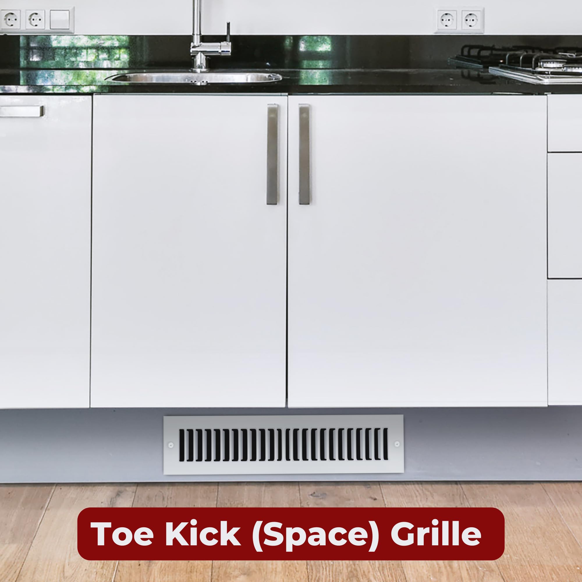 Snapklik.com : Fits 4x10 Duct Opening Toe Kick Vent Cover By Cabinet ...