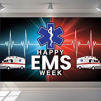 Amazon.com: Happy EMS Week Banner – Thank You EMS Decorations | 70.87"L ...