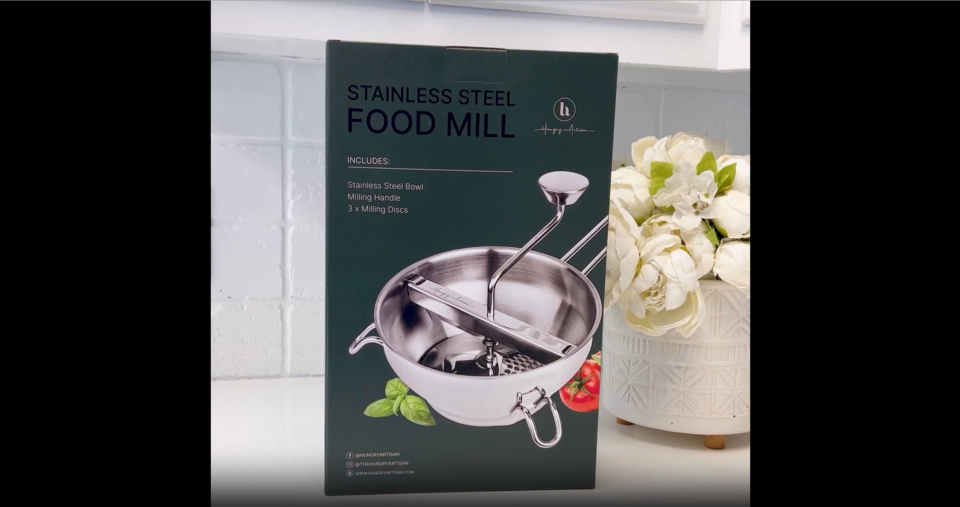Watch Food Mill Review - Hungry Artisan Stainless Steel Food Mill on ...