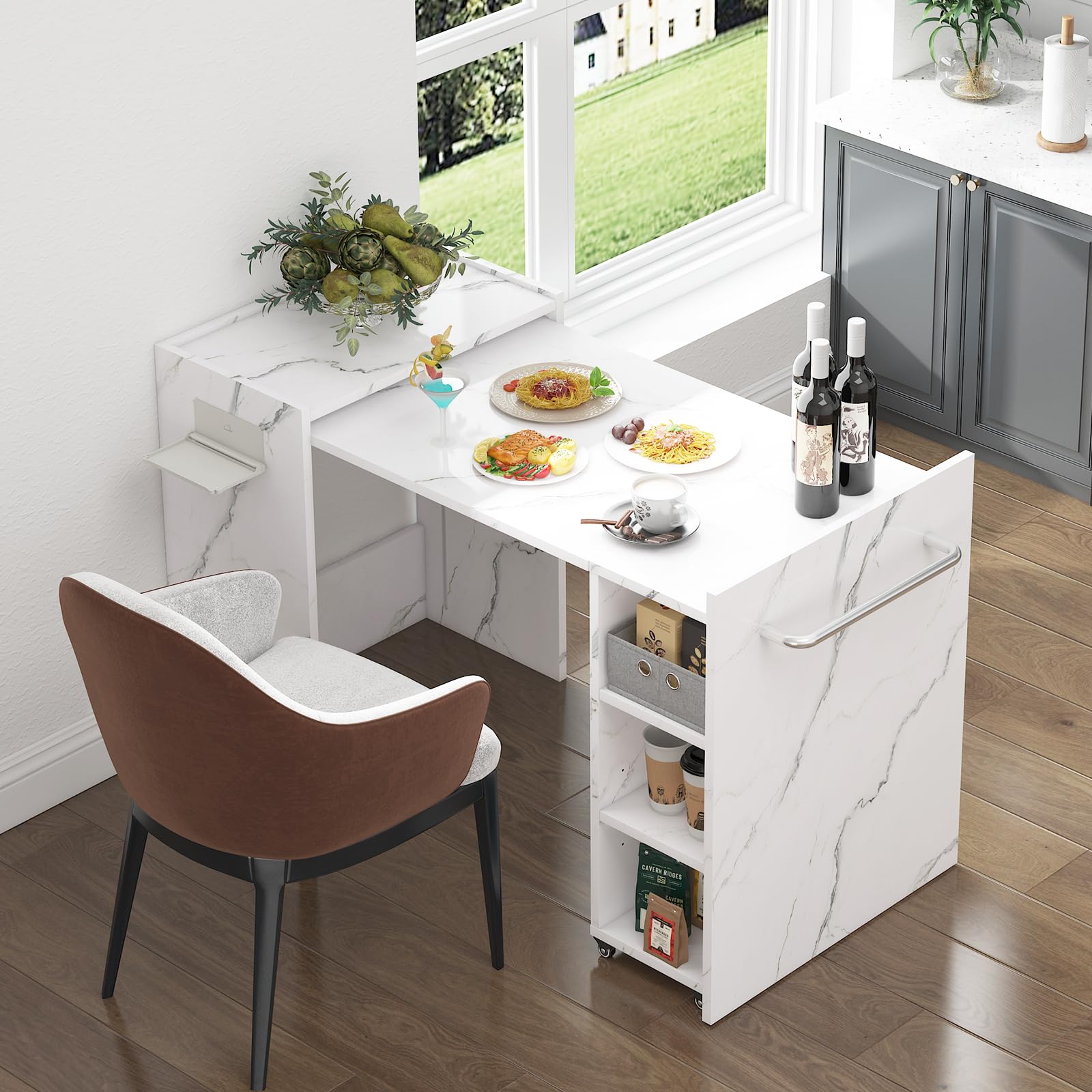 Amazon.com - smilesun Folding Dining Table, Wall Mount Foldable Kitchen ...