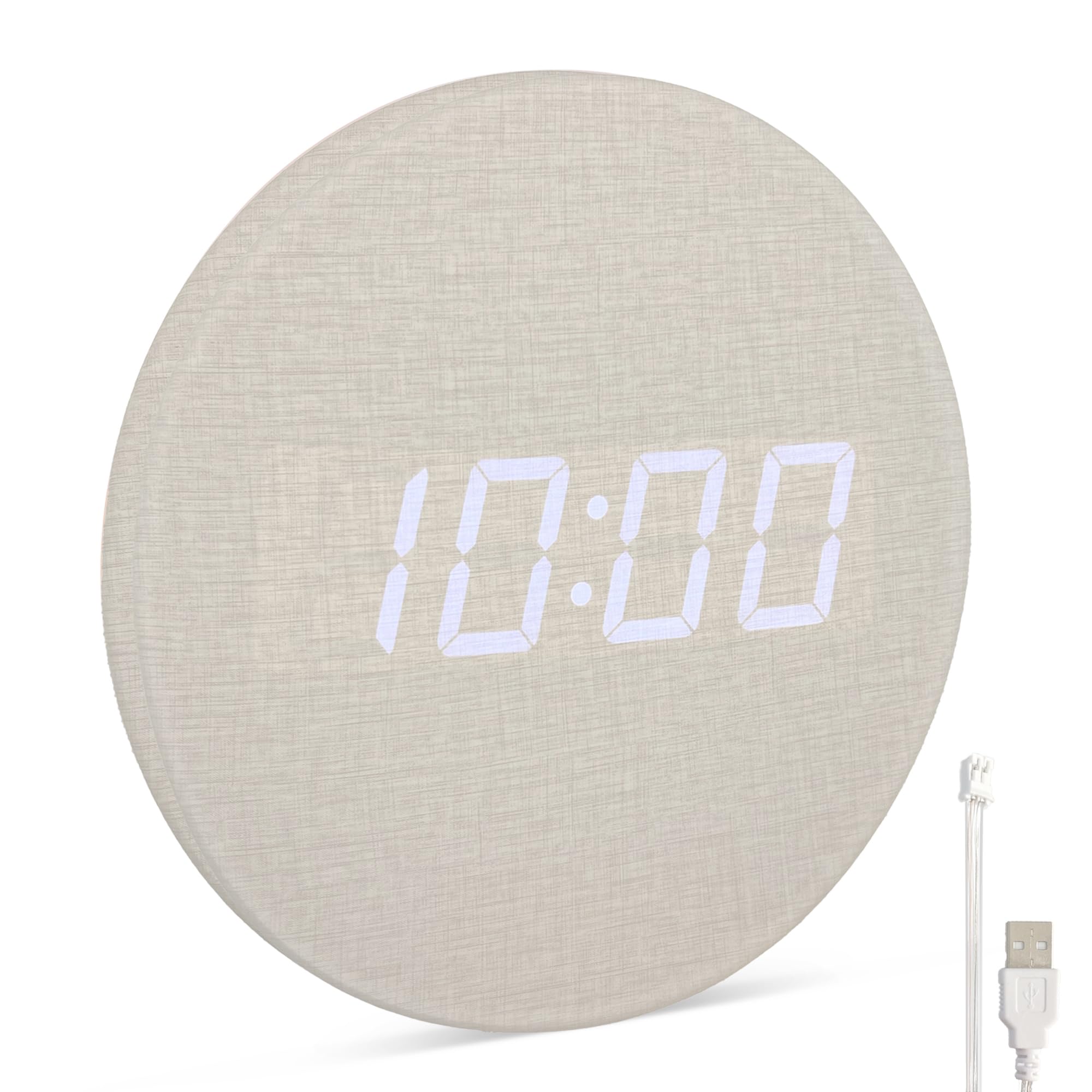Amazon.com: Leafre Minimalist LED Digital Wall Clock – USB Powered ...