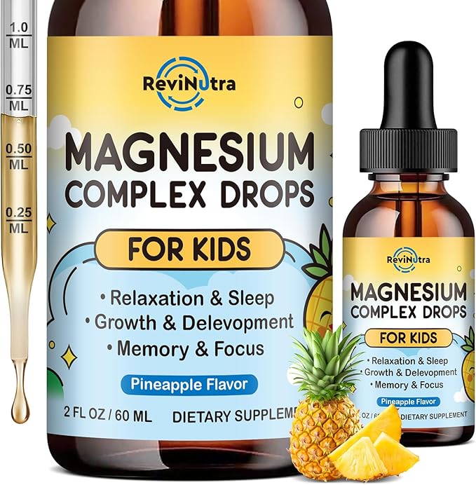 Amazon.com: Kids Magnesium Liquid Drops - Magnesium Glycinate Liquid ...