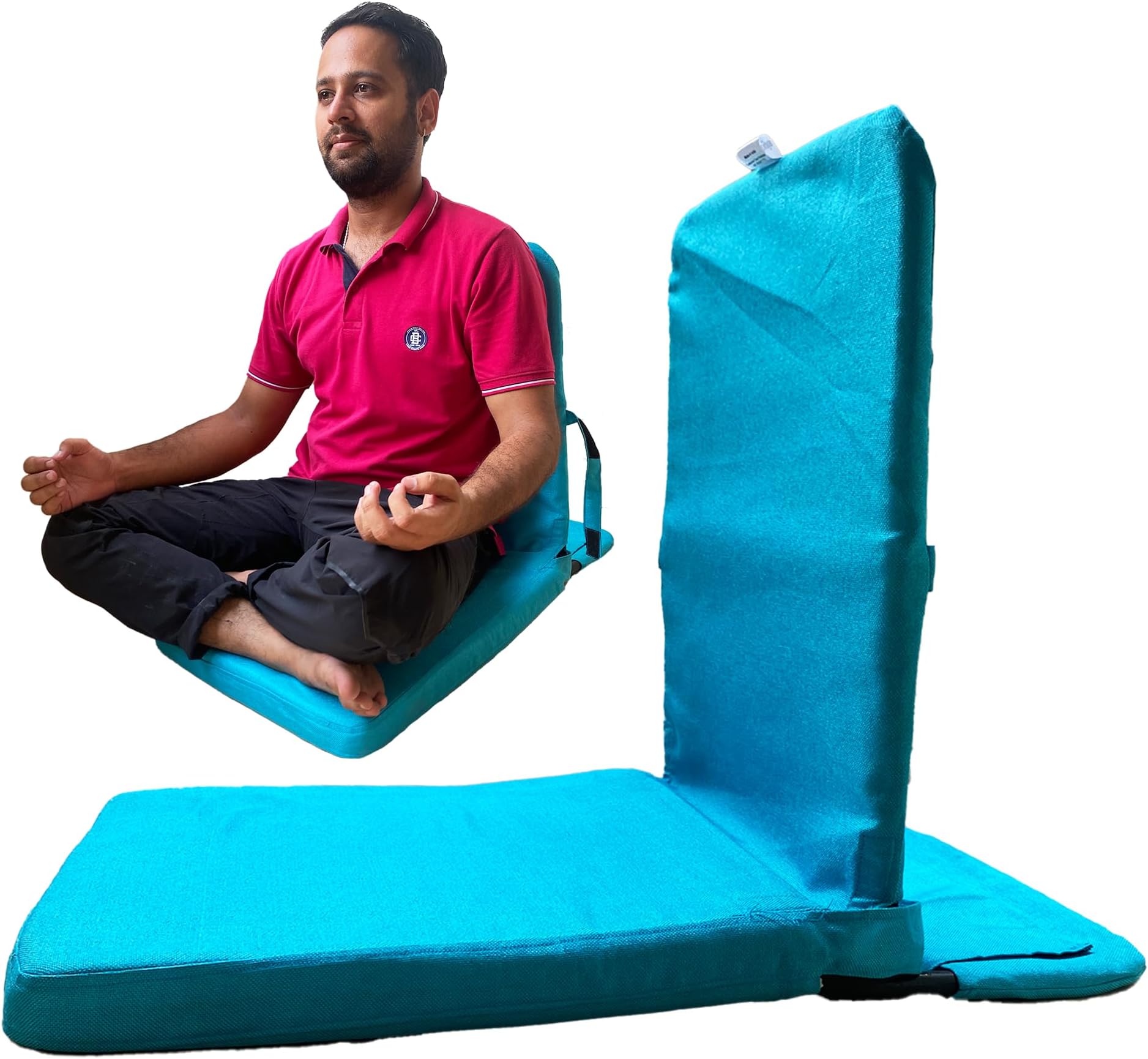 Kawachi Cotton Portable Relaxing Meditation Chair Folding Back Support ...