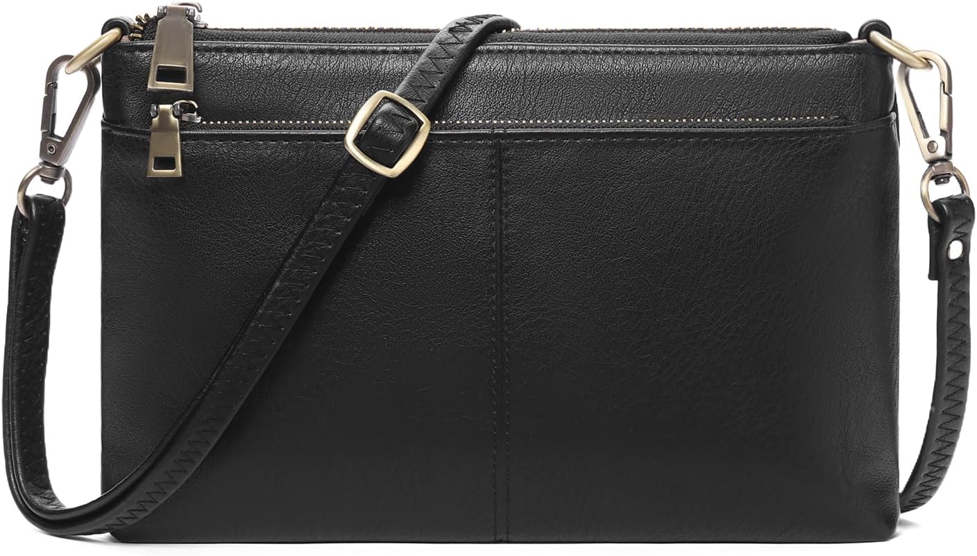 Amazon.com: SENDEFN Leather Crossbody Bag for Women Small Clutch Purses ...