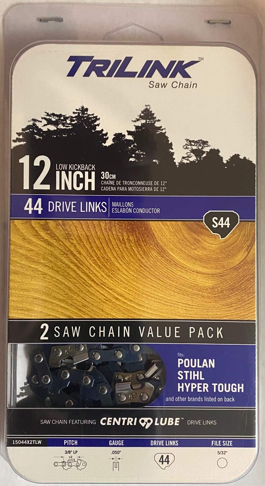 Amazon.com: TriLink 12 Inch Saw Chain: 2 Chain Value Pack : Patio, Lawn ...