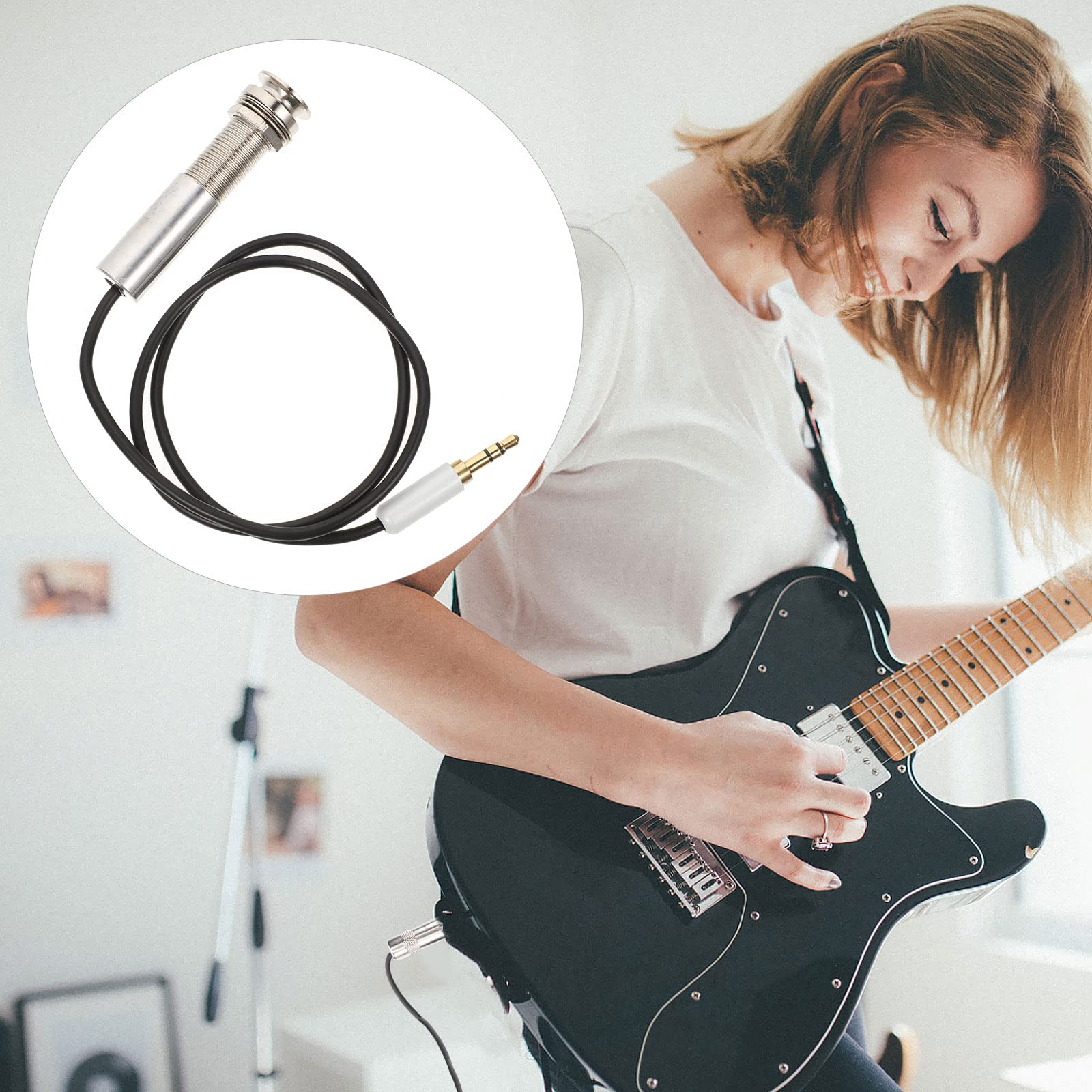 Snapklik.com : Guitar Pickup Cable Piezo Cable Endpin Output Jack ...