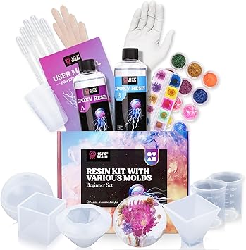Amazon.com: LET'S RESIN Epoxy Resin Kits and Molds Complete Set, 16oz ...