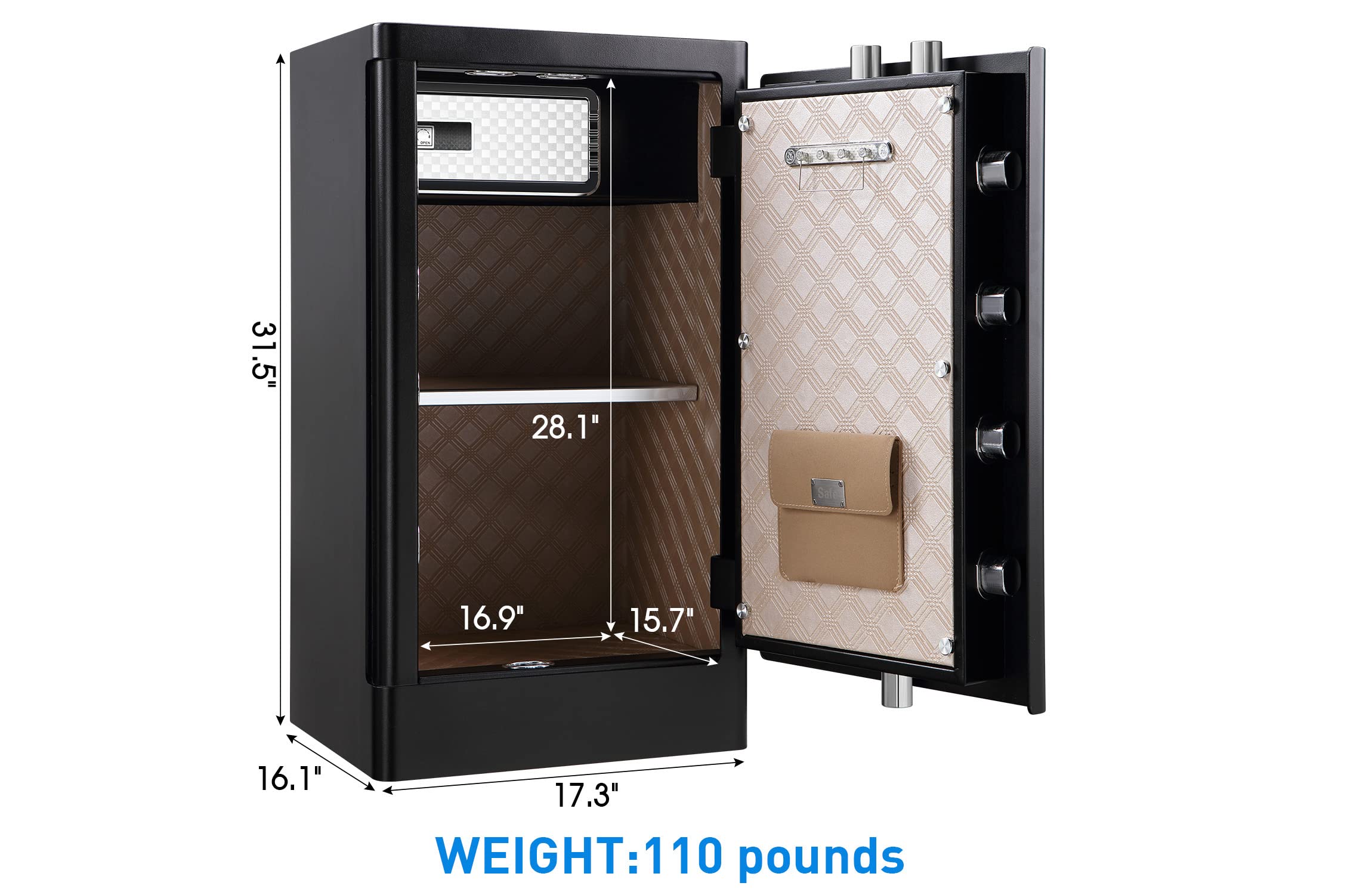 Tenamic Deluxe Biometric Fingerprint Safe Box Smart Touch Screen ...