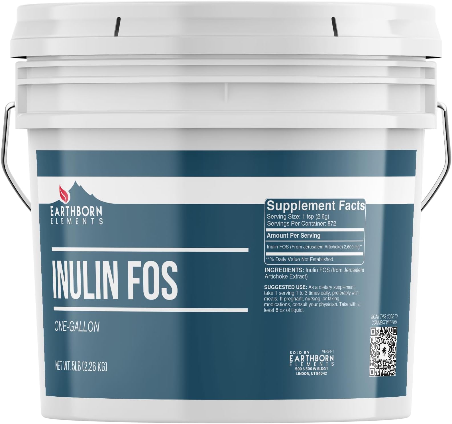 Amazon.com: SOS Inulin Powder - Prebiotic Fiber Supplement - Supports ...