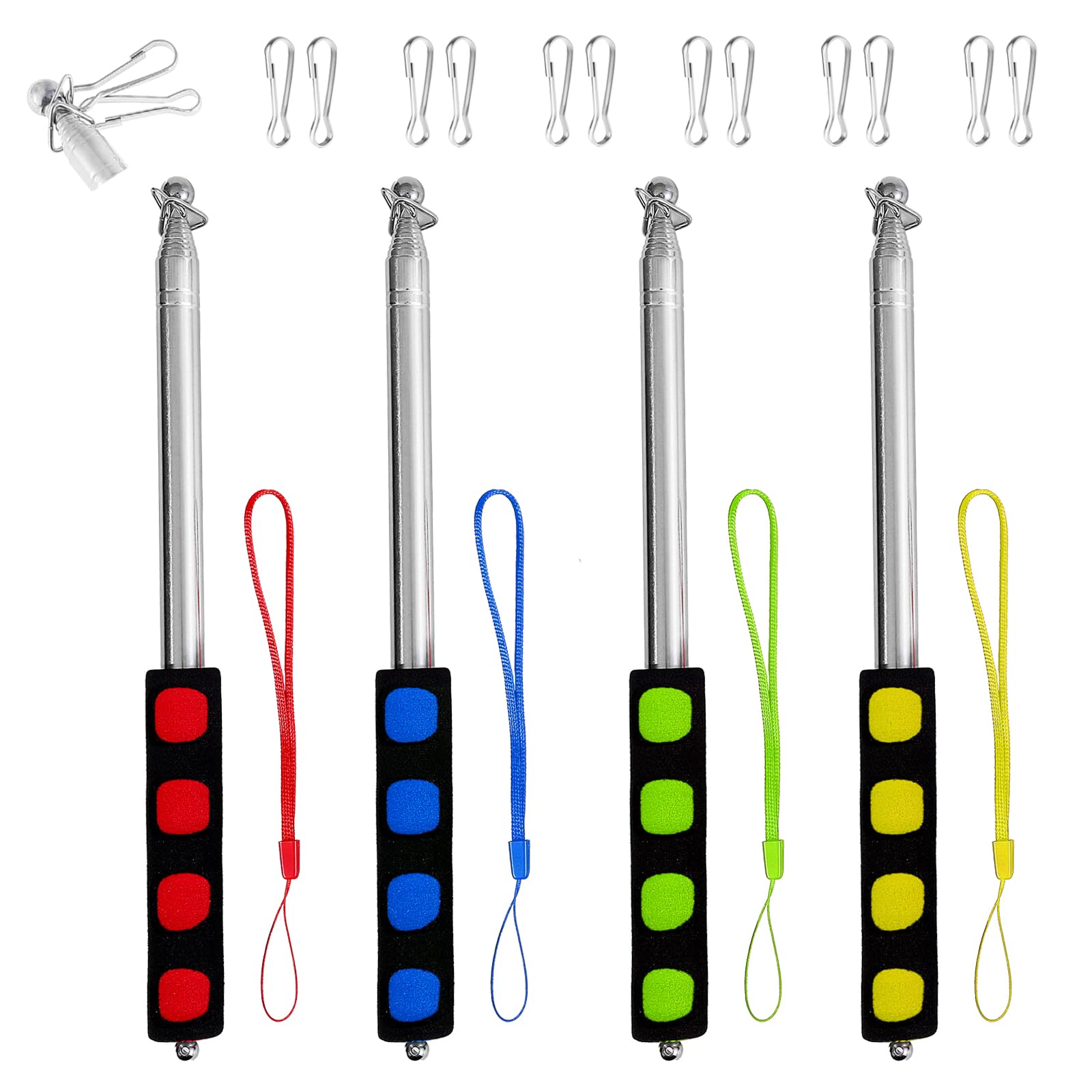Amazon.com : Difuento 4PCS 6.5ft Tour Guide Flag Pole Telescoping ...