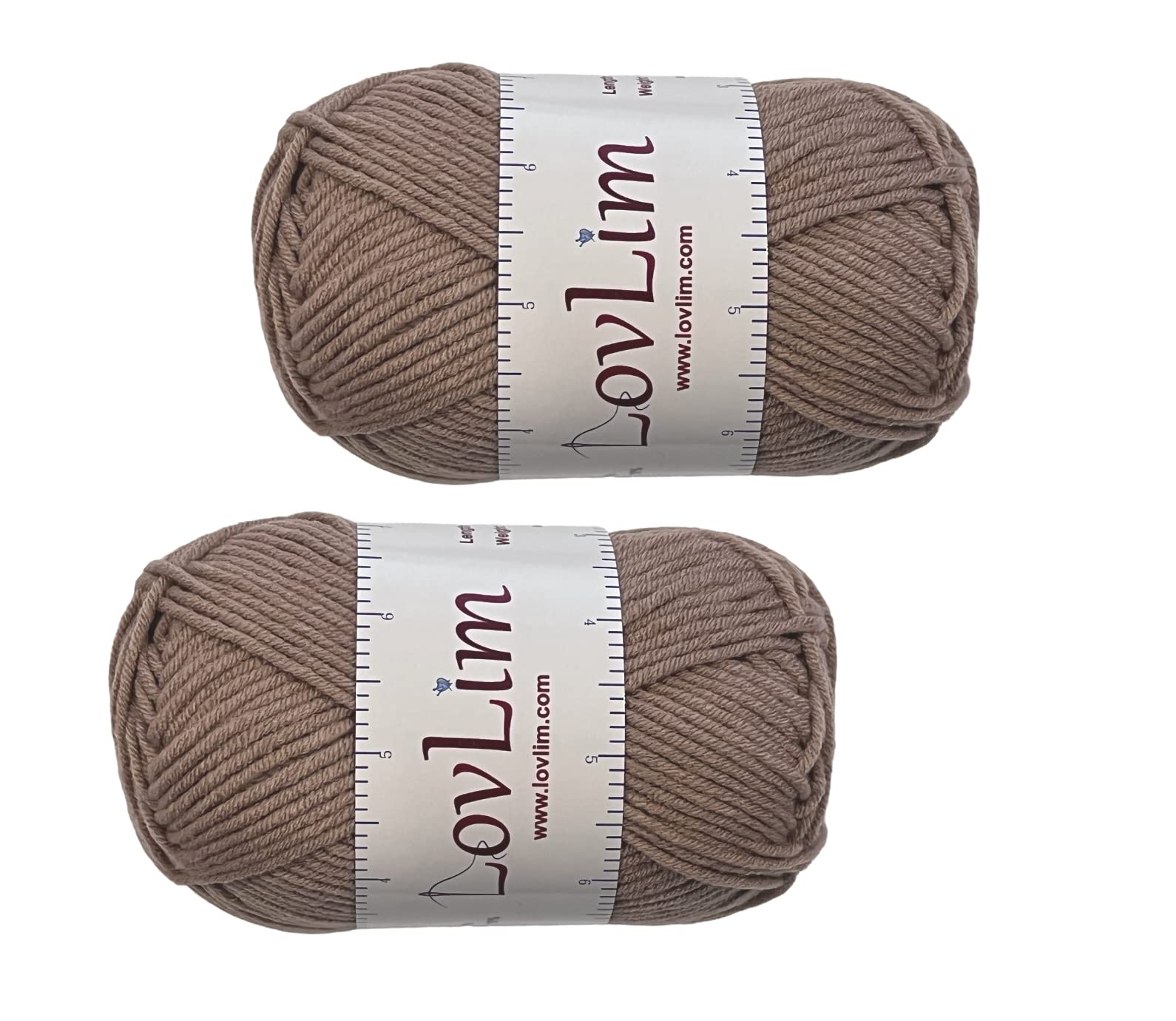 Amazon.com: LovLim Yarn Pack, 2 skeins of 50g Each, Soft Cotton Yarn ...