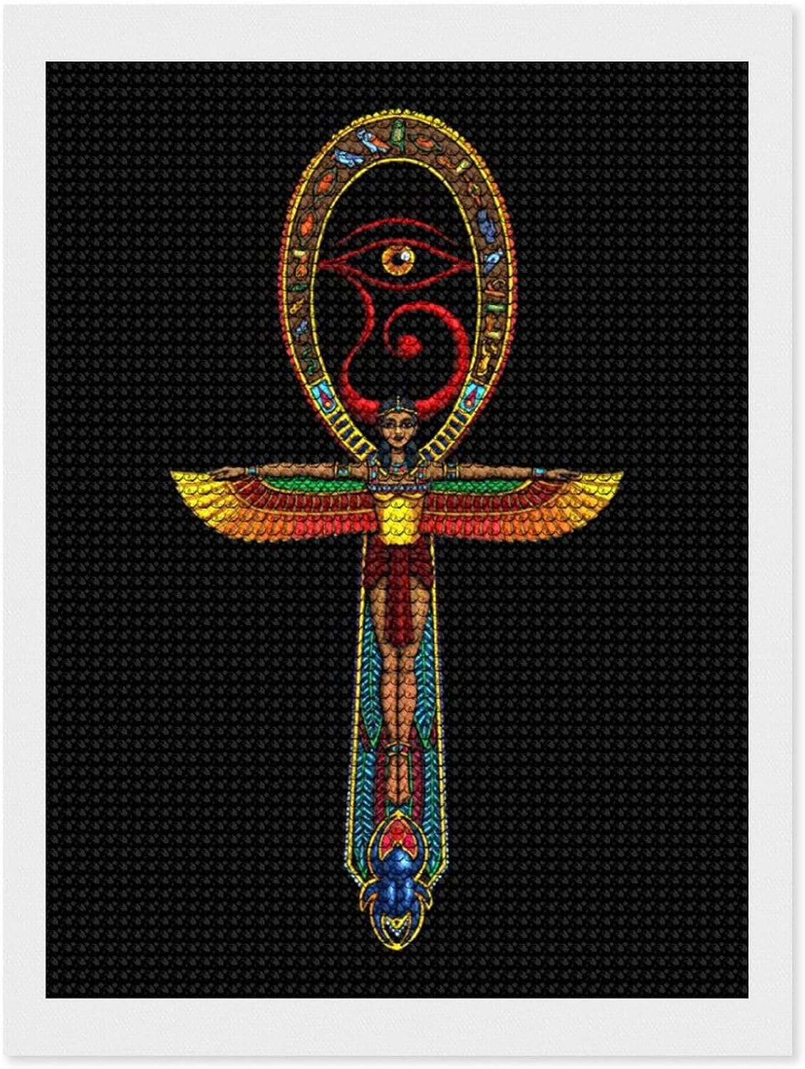 Amazon.com: Ankh Eyes of Horus Egyptian DIY Diamond Wall Art Picture ...