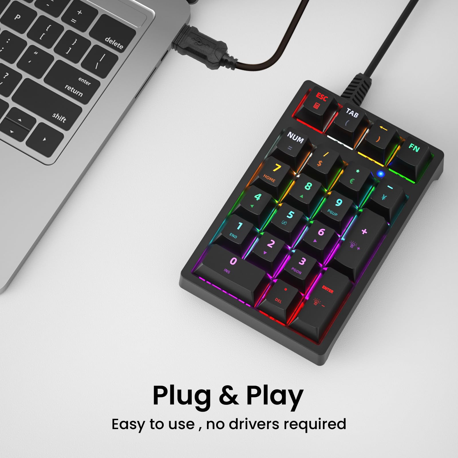 Snapklik.com : Gurjot Number Pad, Mechanical USB Wired Numeric Keypad