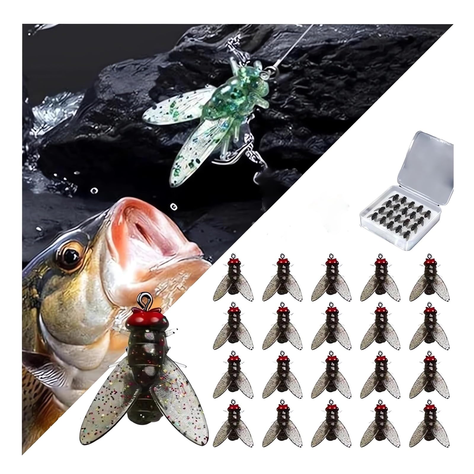 Amazon.com : Bionic Fly Fishing Bait (20PCS) - 2024 New Trout Jigs ...