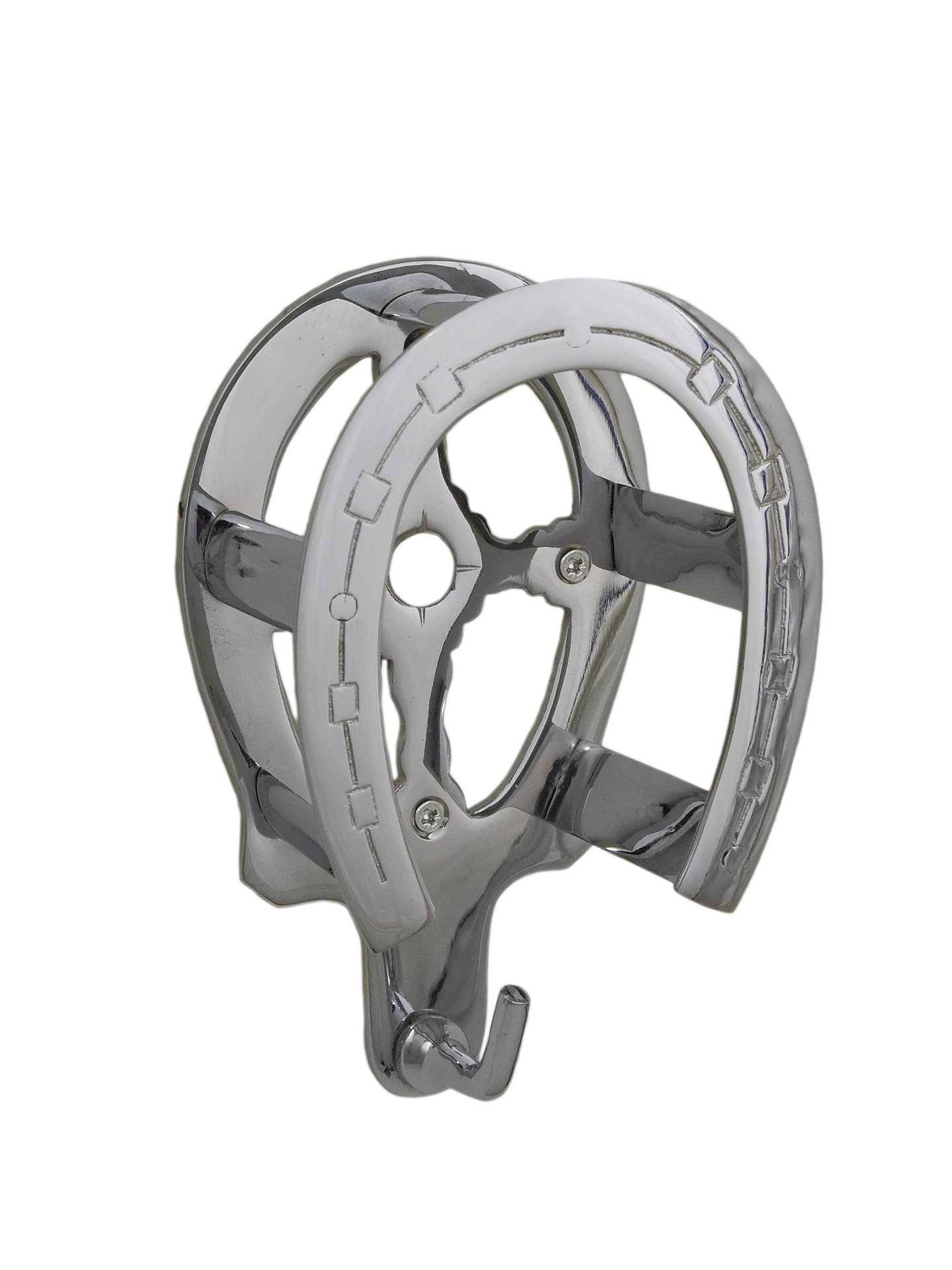 Amazon.com: Brass Horseshoe Bridle Rack- Chrome Finish : Pet Supplies