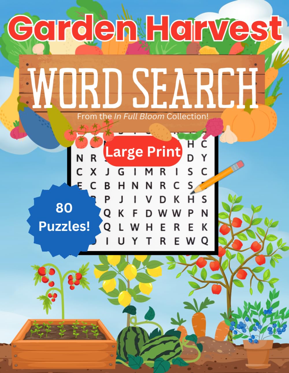 Garden Harvest Word Search: Relaxing Word Search Puzzle Book Featuring ...