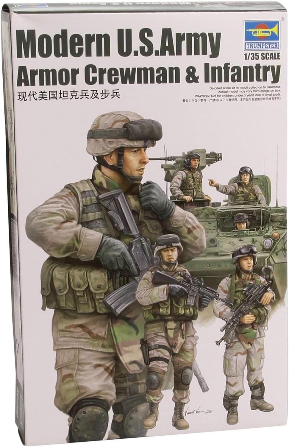 Trumpeter 00424 Modellbausatz Modern U.S. Army Armor Crewman & Infantry ...