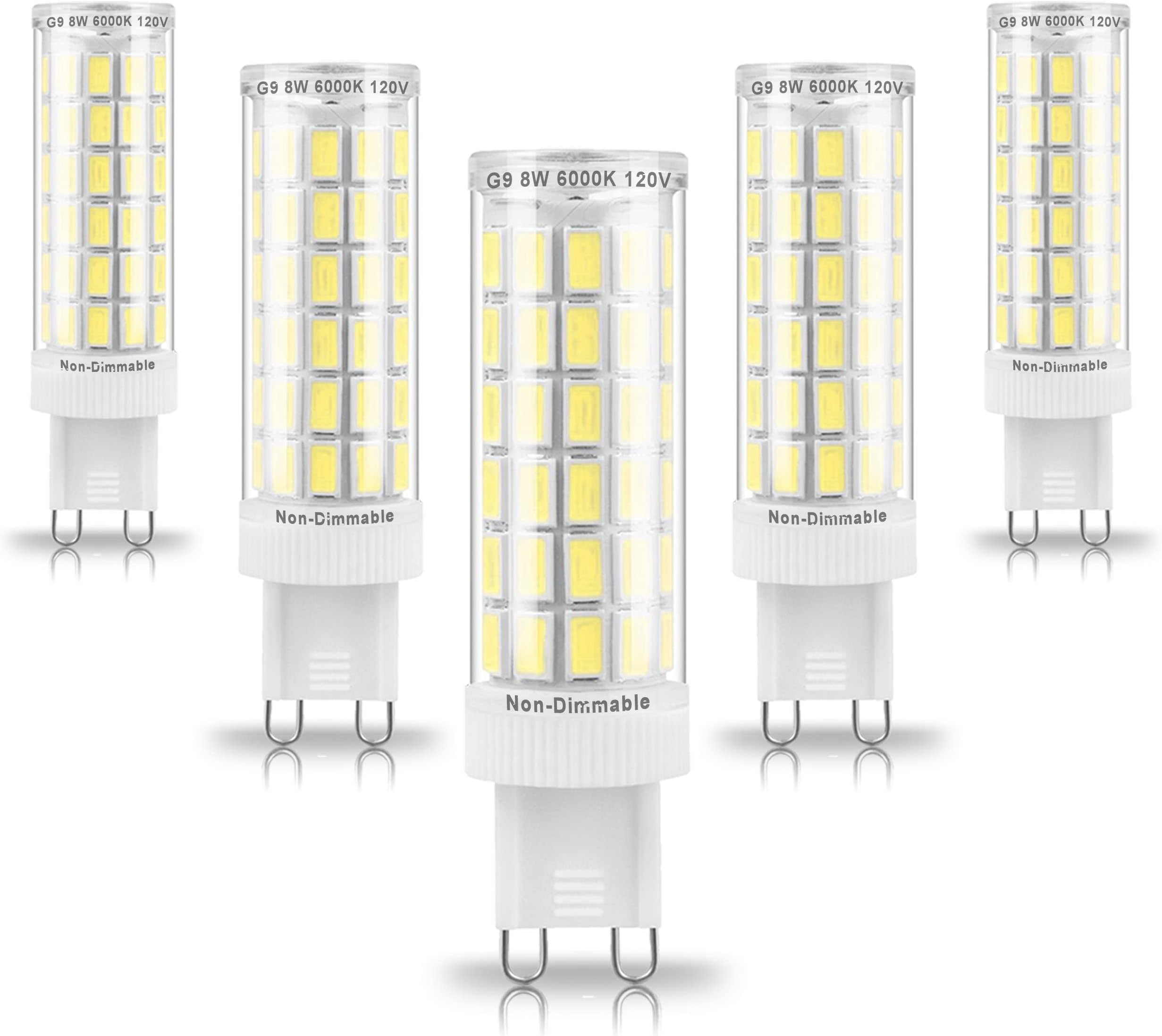 Satco S4617 75 Watt 1250 Lumens T4 Halogen G9 Double Loop Base 120 Volt ...